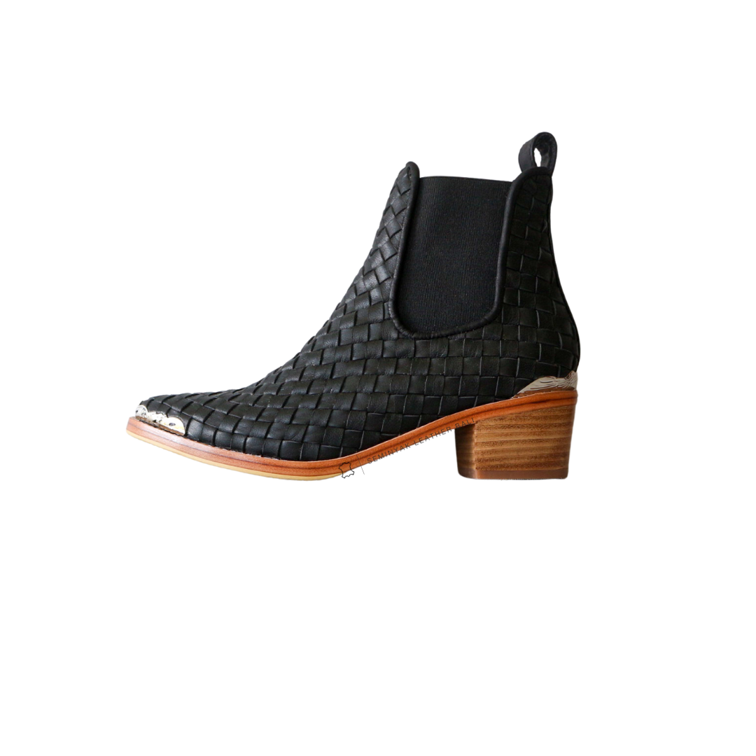 ISLA Woven Leather Boots| by Seminyak Leather Bali